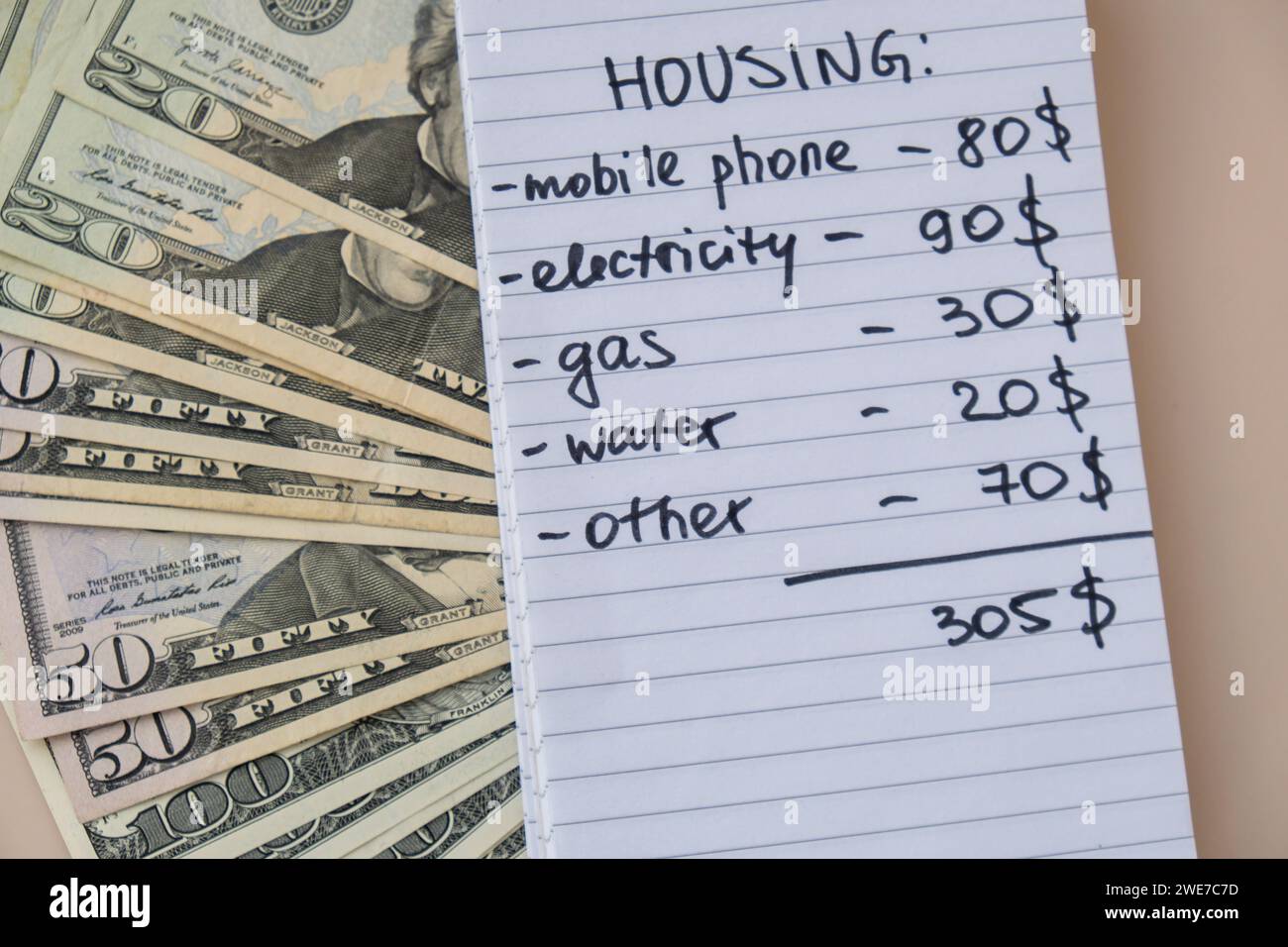 Utility bill dollars hi-res stock photography and images - Alamy