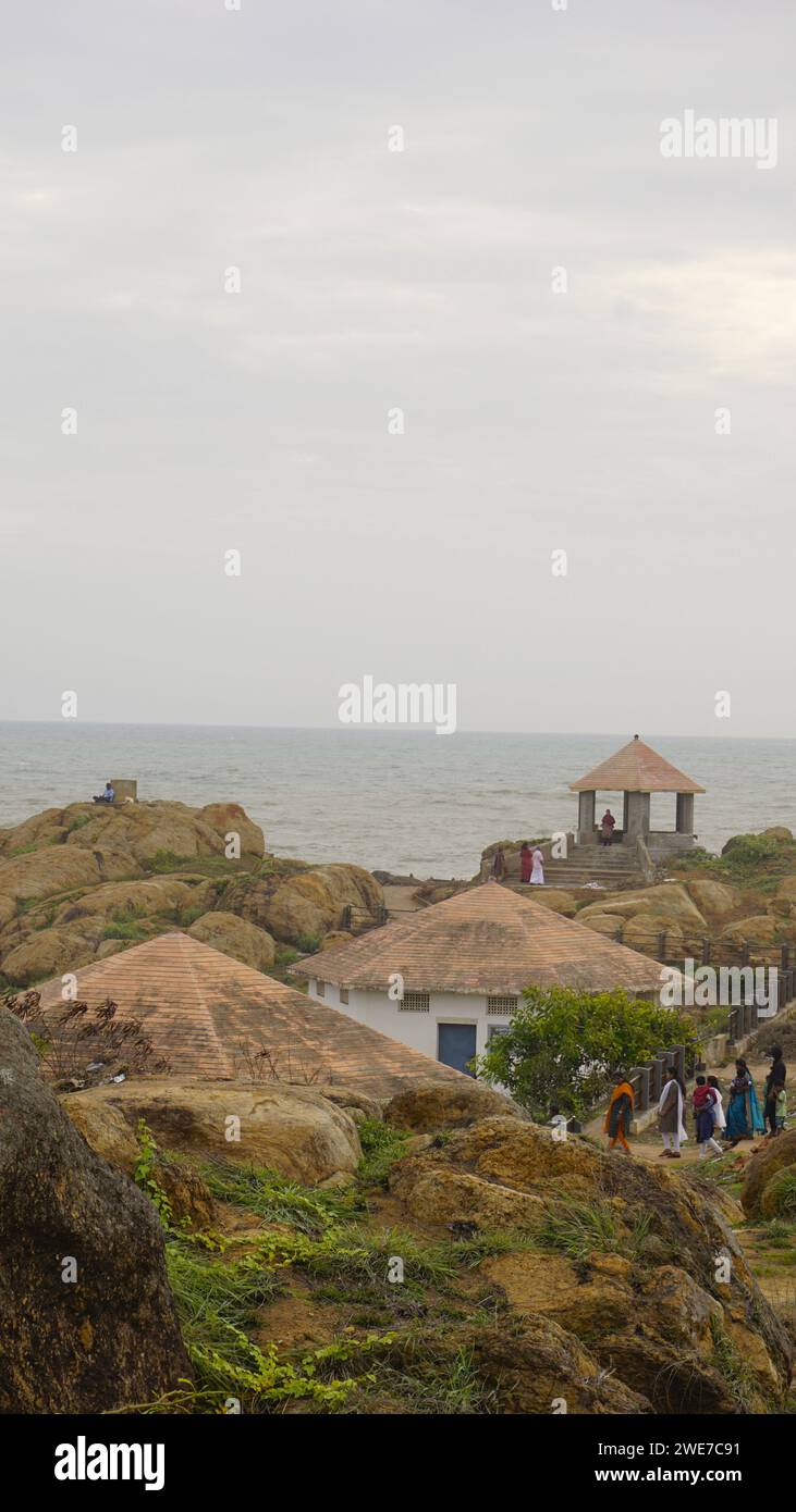 Muttom, India - July 08 2023: Tourists enjoying the beautiful scenic ...