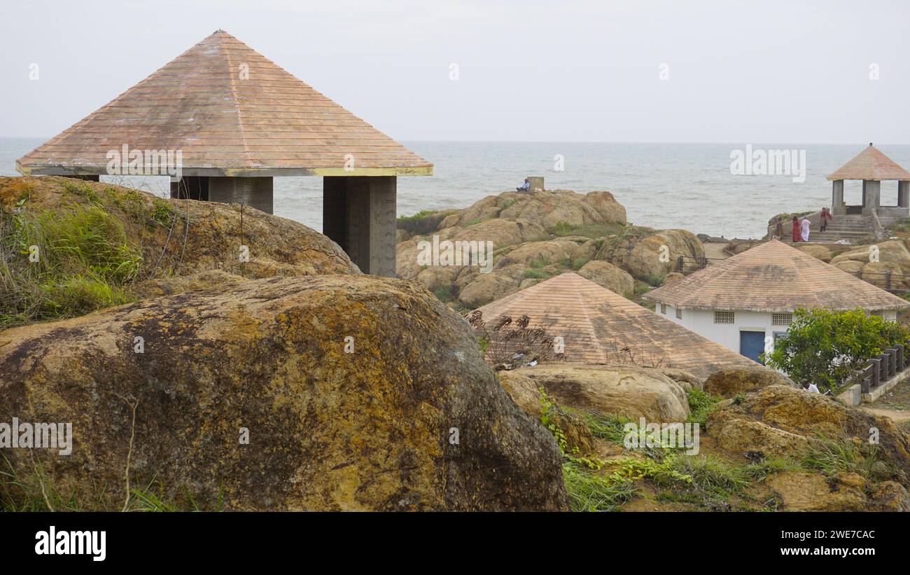 Muttom, India - July 08 2023: Tourists enjoying the beautiful scenic ...