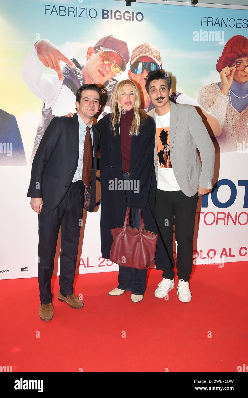 Rome, Italy. 23rd Jan, 2024. Rome, Cinema Adriano Premiere "I Soliti ...