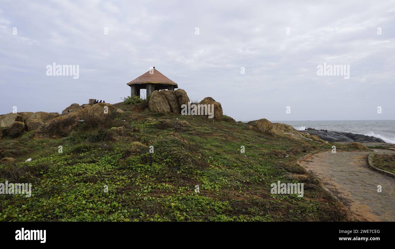Muttom, India - July 08 2023: Tourists enjoying the beautiful scenic ...
