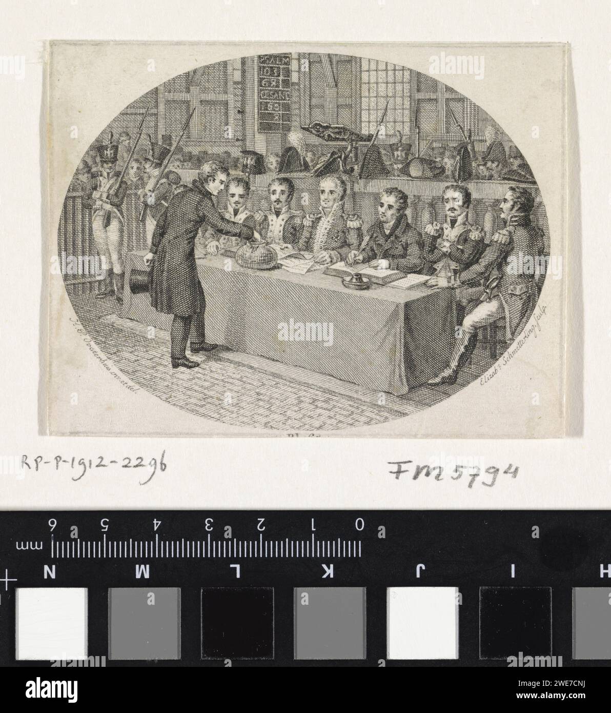 The draw for the conscription in the Amstel Kerk, 1811, Elisabeth ...
