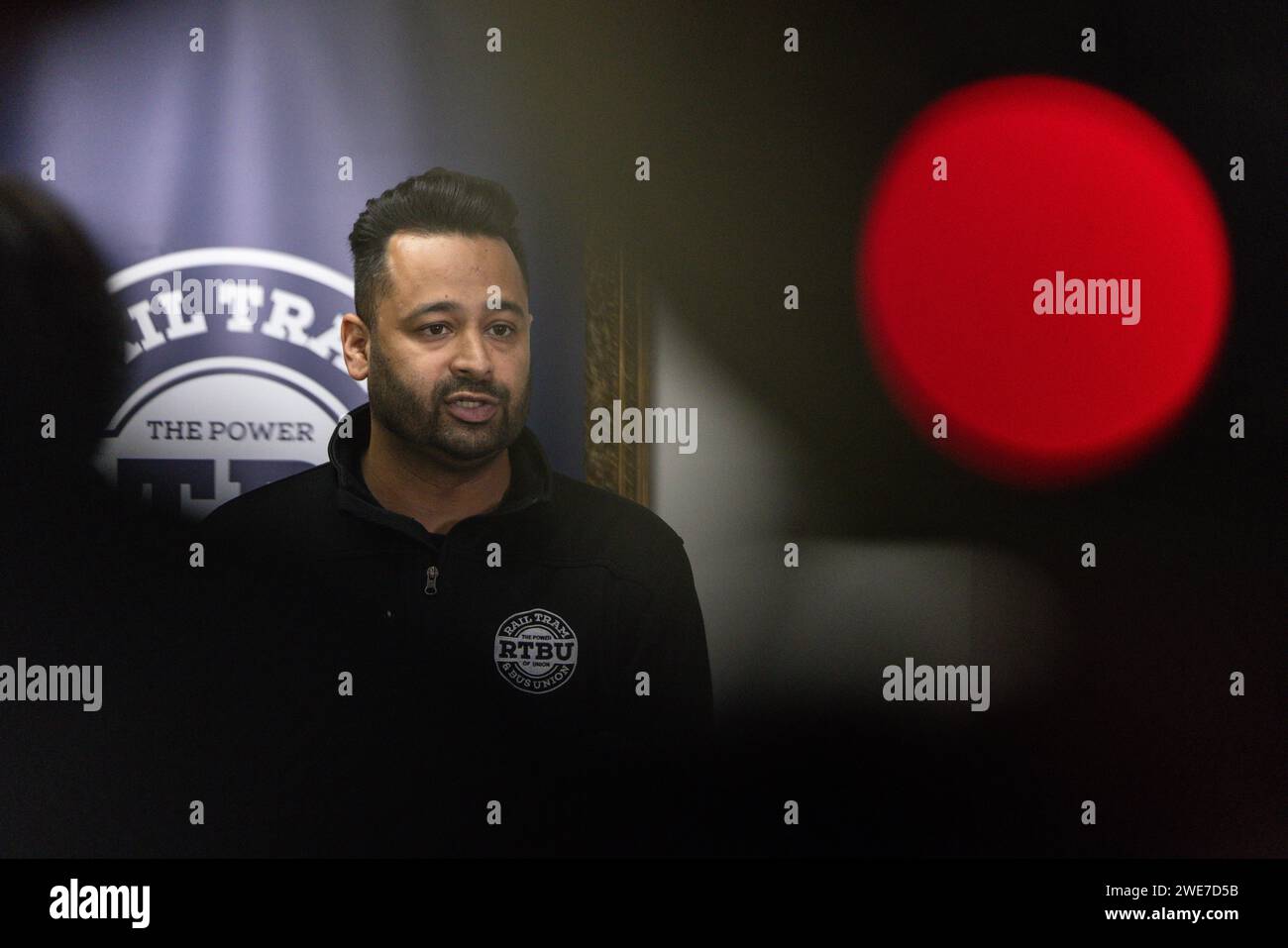 Melbourne, Australia. 24th Jan, 2024. RTBU Victorian Branch Secretary ...