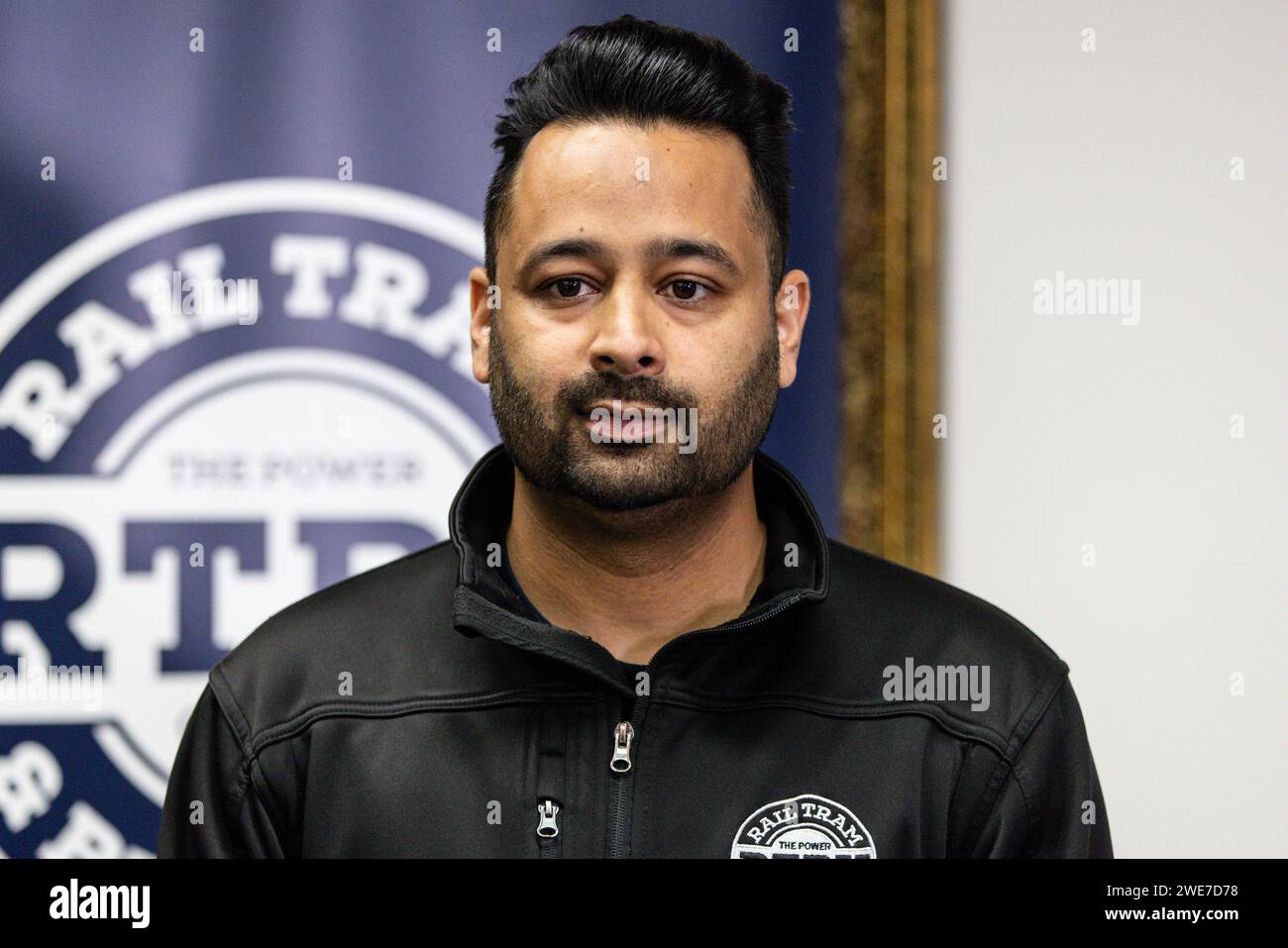 Melbourne, Australia. 24th Jan, 2024. RTBU Victorian Branch Secretary ...