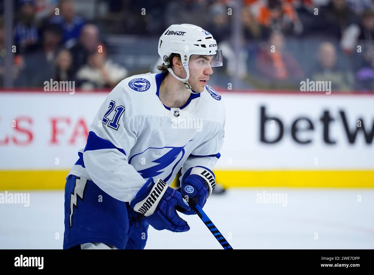 Tampa Bay Lightning's Brayden Point plays during an NHL hockey game ...