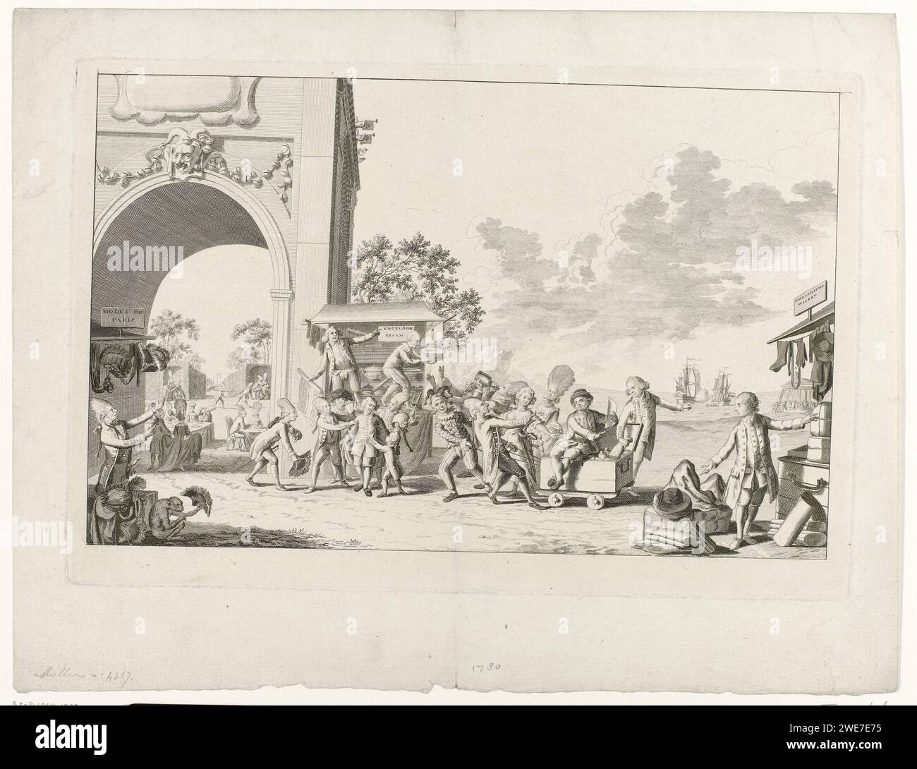 Cartoon on the Englishness of the Young Holland, 1780, Anonymous, 1780 ...