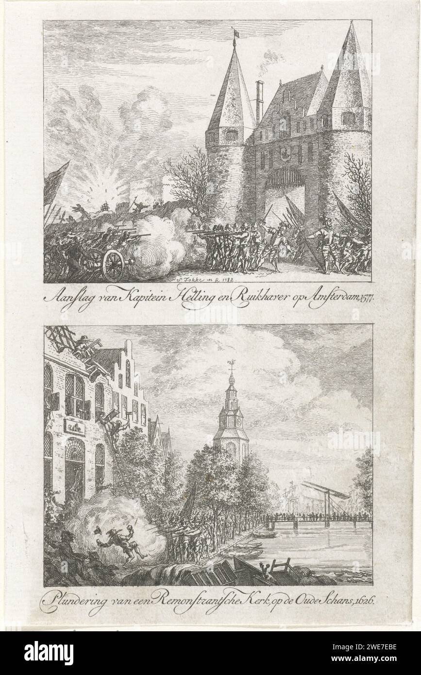 Attack under the command of Captain Helling and Ruychaver on Amsterdam ...