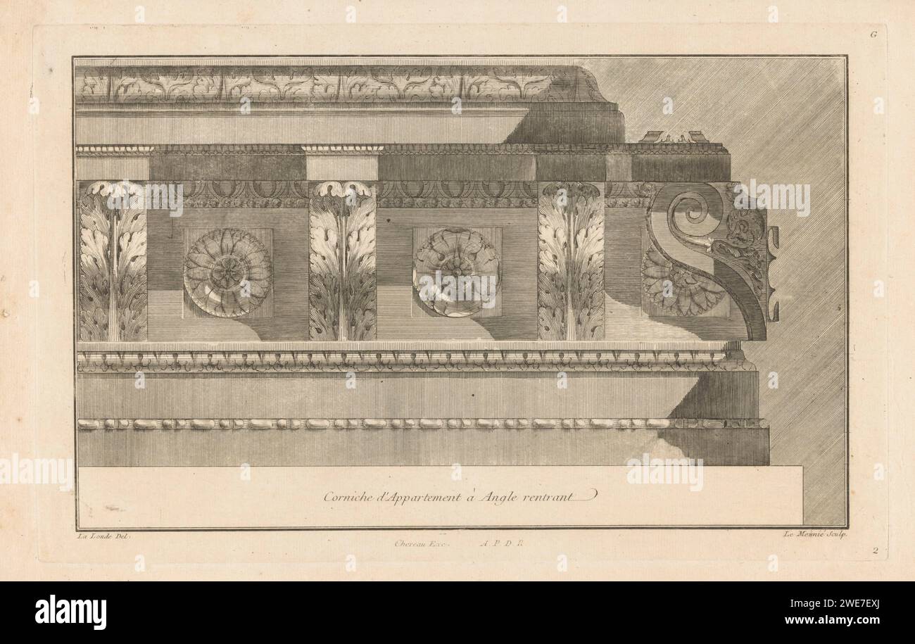 Cornice, C. le Meunnié, after Richard de Lalonde, 1784 - 1785 print An ...