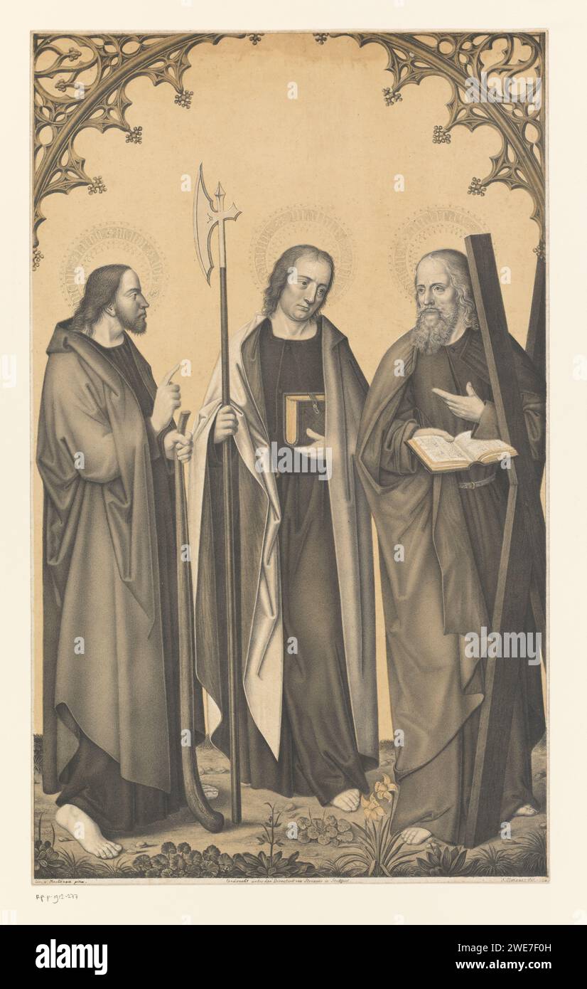 Holy Jacobus De Jonger, Matthew and Andreas, Johann Nepomuk Strixner ...