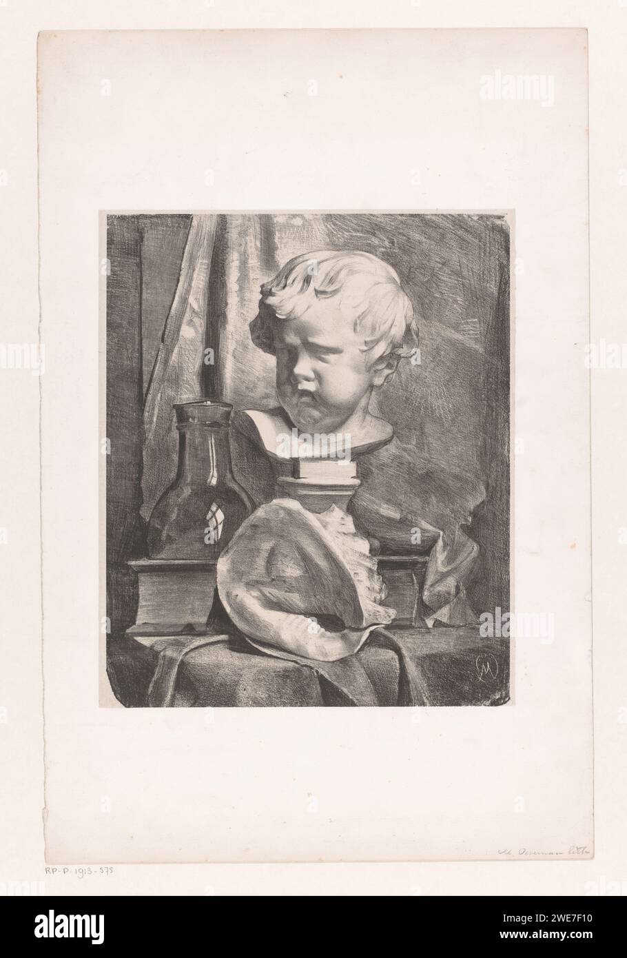Still life with Buste and Schelp, Maria Osseman, 1888 - 1913 print ...