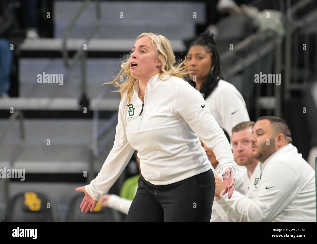 Waco, Texas, USA. 22nd Jan, 2024. Baylor Lady Bears head coach NICKI ...