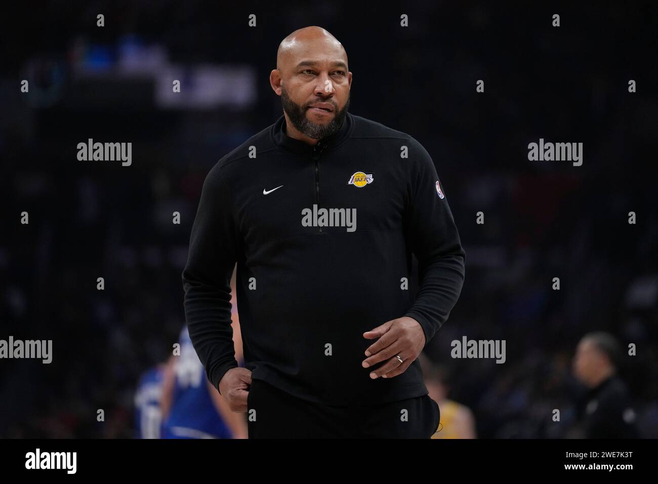 Los Angeles Lakers head coach Darvin Ham stands on the sideline during ...
