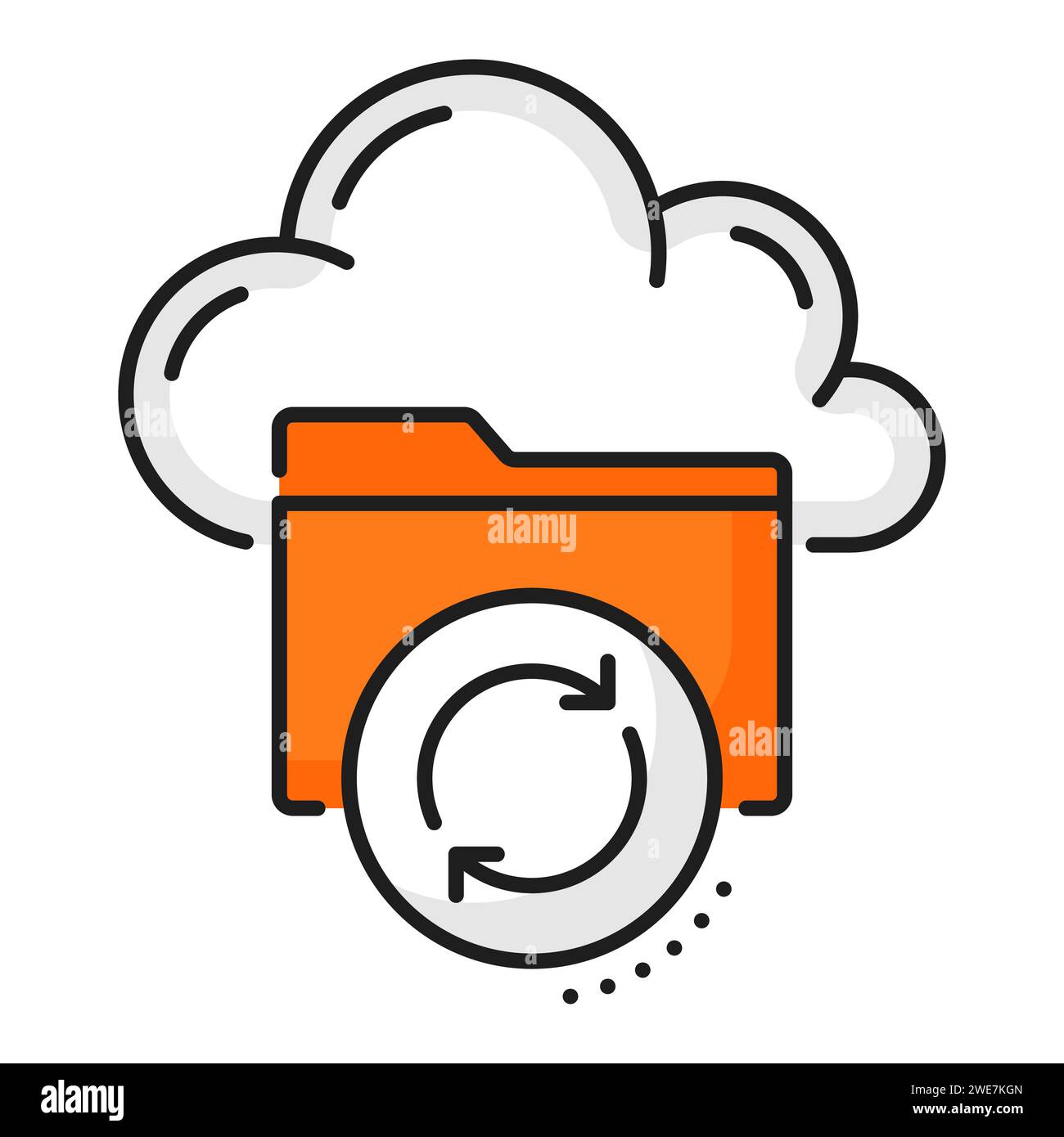 Loading folder icon outline hi-res stock photography and images - Alamy