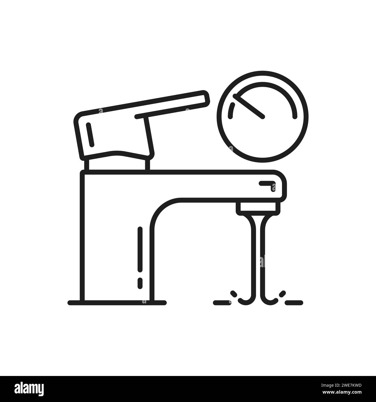 Faucet icon in thin Cut Out Stock Images & Pictures - Alamy