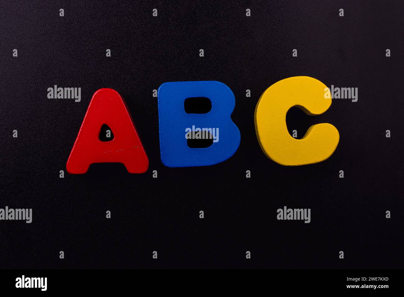 Colorful ABC Letters of Alphabet made of wood Stock Photo - Alamy
