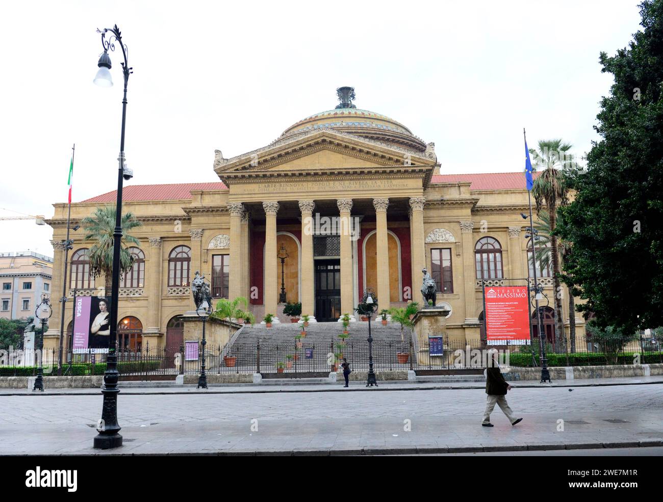 The beautiful Massimo theater ( Teatro Massimo ) in central Palermo ...