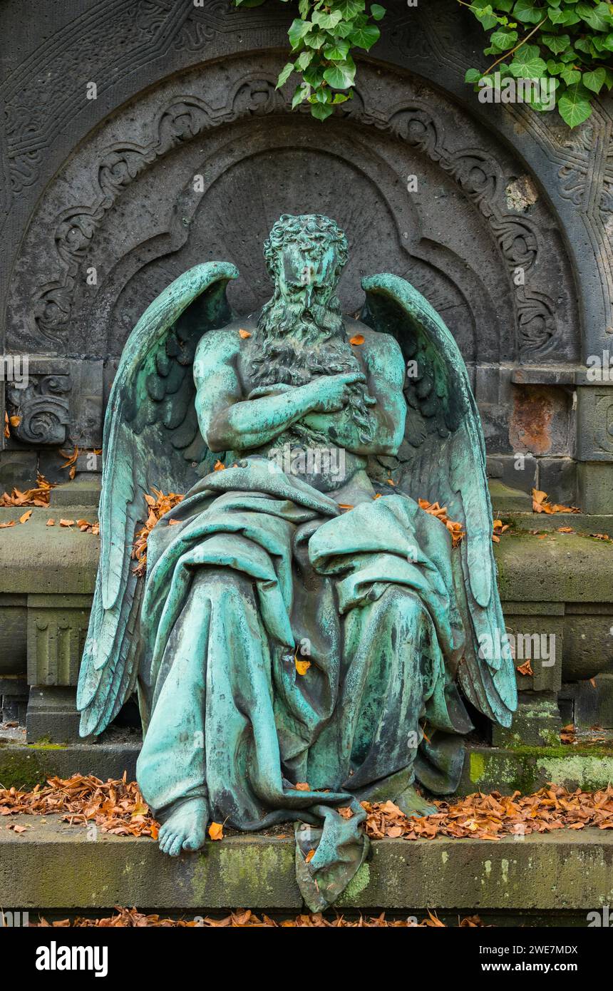 Historic angel figurine, angel figure, angel figurine, male angel ...