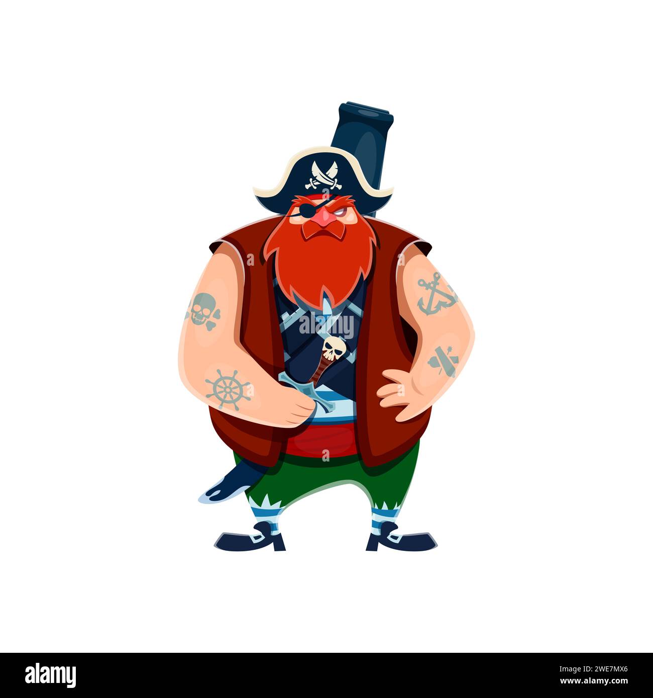 Cartoon man tattoos hi-res stock photography and images - Alamy