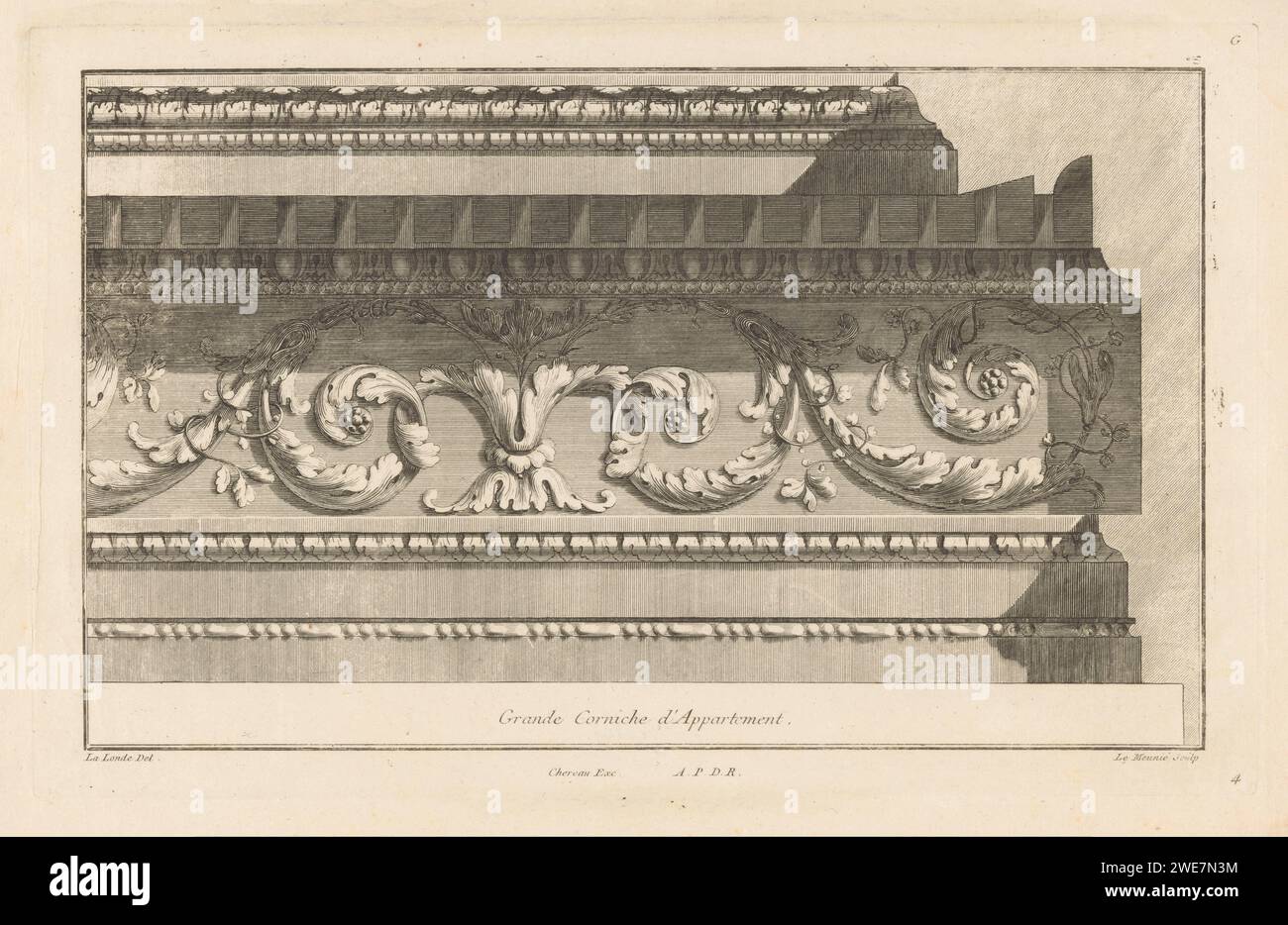 Cornice, C. le Meunnié, after Richard de Lalonde, 1784 - 1785 print A ...