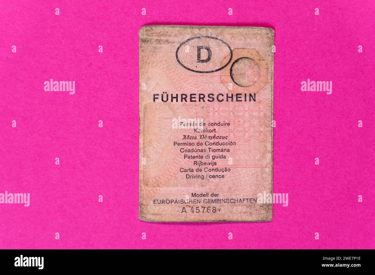 Old driving licence hi-res stock photography and images - Alamy
