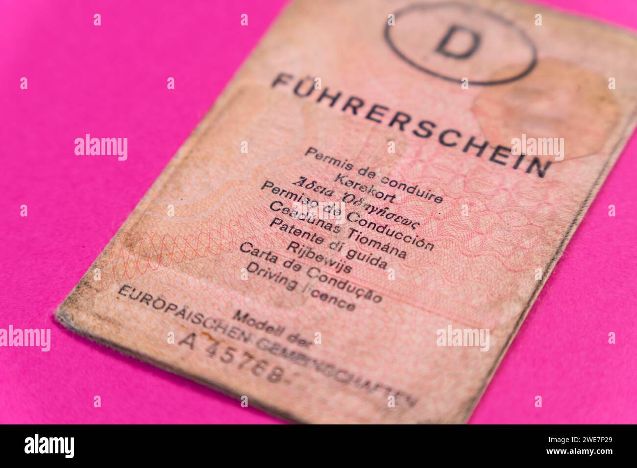 Old driving licence hi-res stock photography and images - Alamy