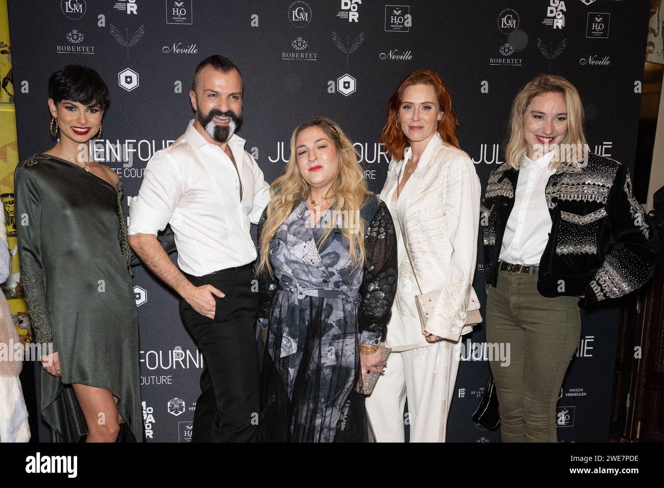Paris, France. 23rd Jan, 2024. Eve Gilles, Julien Fournier, Marilou ...