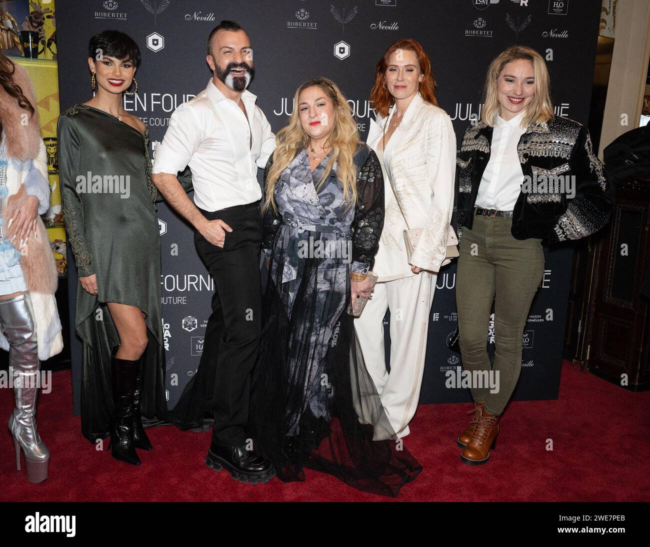 Paris, France. 23rd Jan, 2024. Eve Gilles, Julien Fournier, Marilou ...