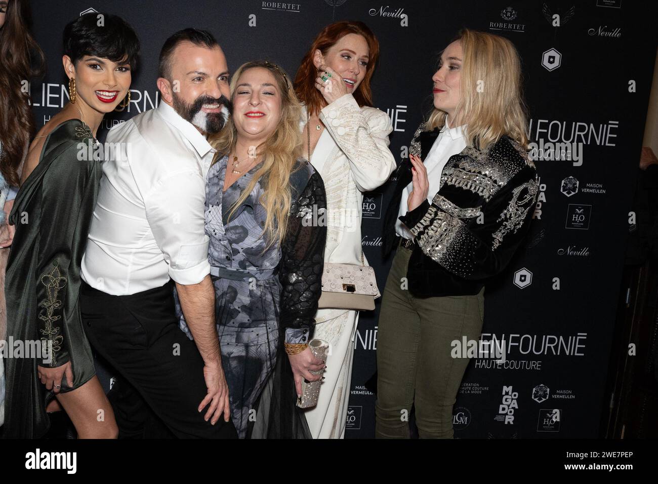 Paris, France. 23rd Jan, 2024. Eve Gilles, Julien Fournier, Marilou ...