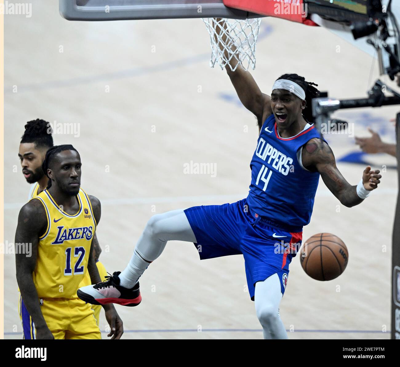 LOS ANGELES, CA - JANUARY 23: Los Angeles Lakers Forward Taurean Prince ...
