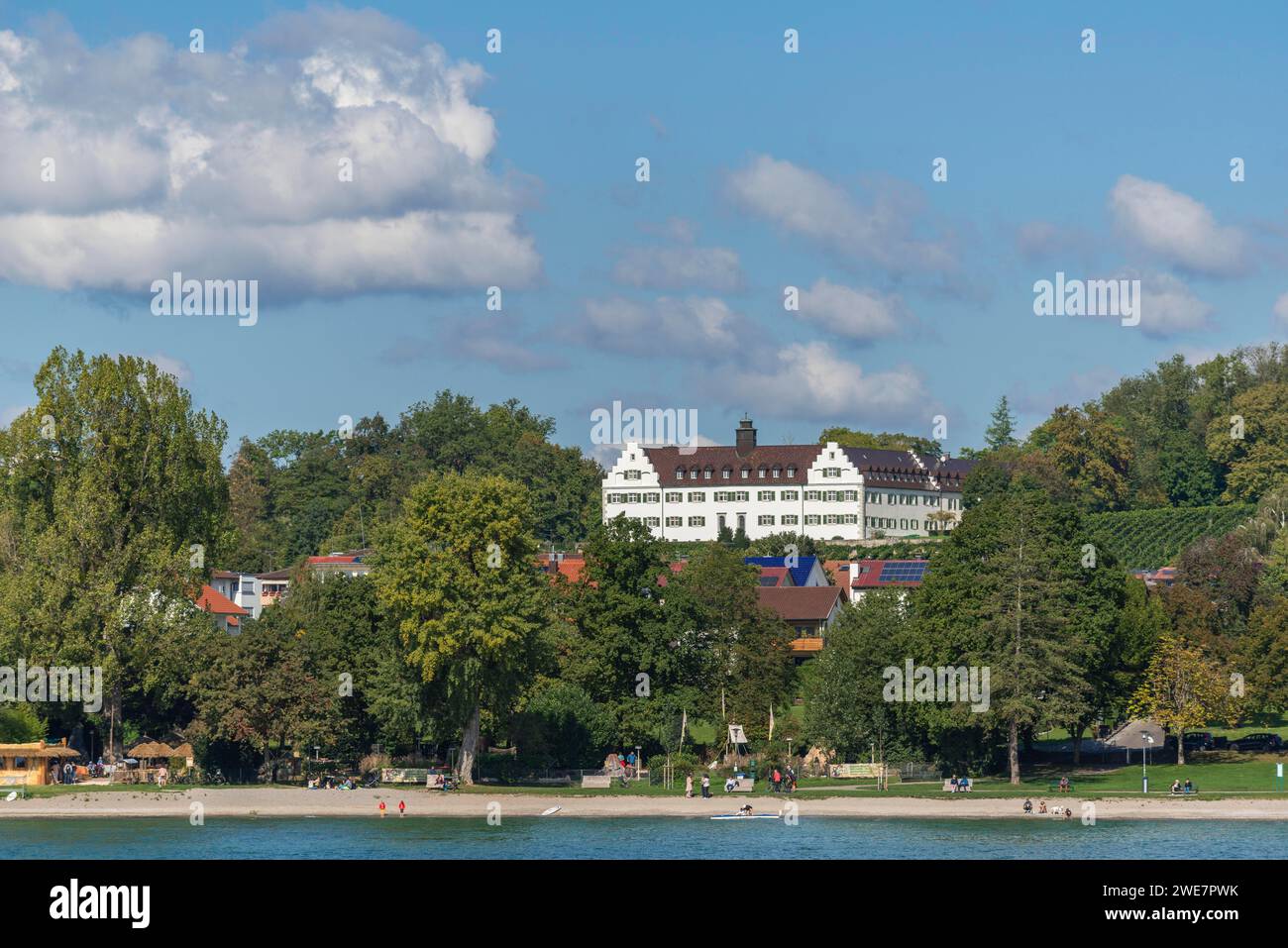 Immenstaad on Lake Constance, Hersberg Castle, vineyard, lakeside ...
