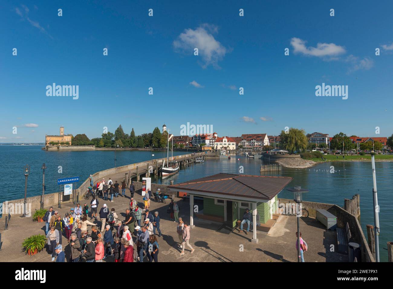 Langenargen on Lake Constance, jetty, Montfort Castle, Moorish ...