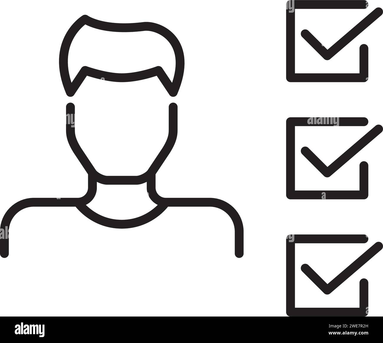 User profile with check marks. Job candidate meeting all requirements ... User profile with check marks. Job candidate meeting all requirements ...