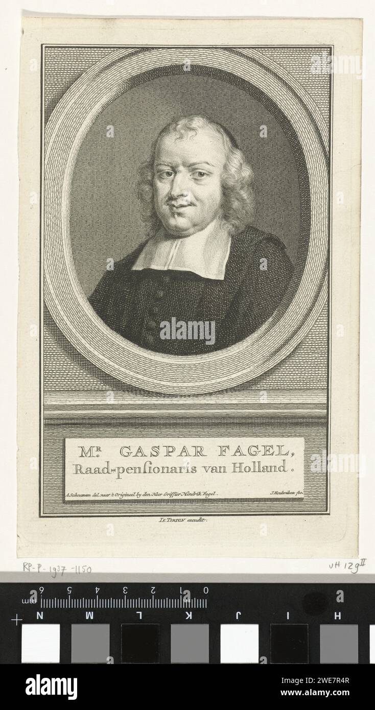 Portrait of François Fagel, Jacob Houbraken, After Aert Schouman, 1749 ...