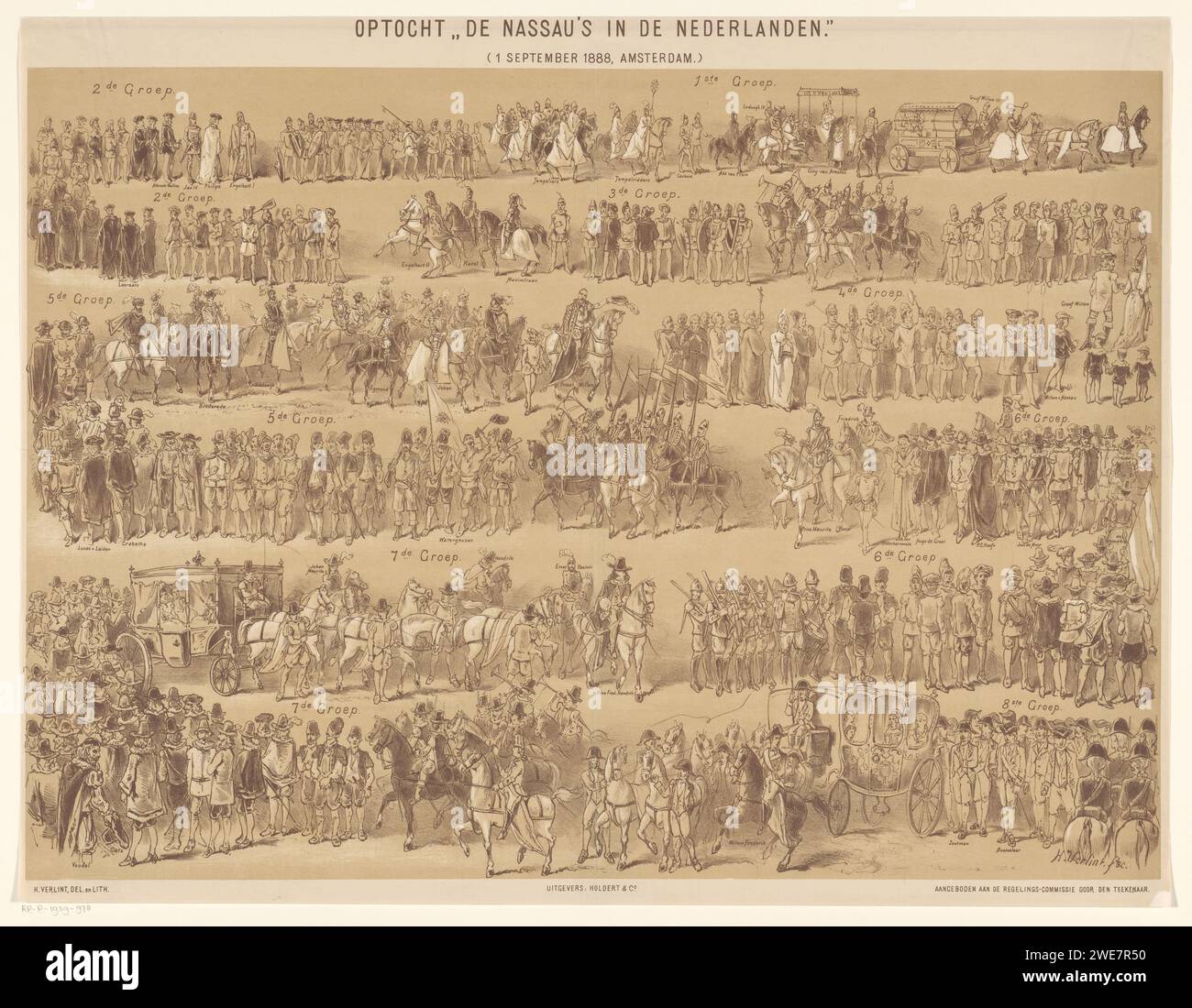 Maskerade parade on September 1, 1888 in Amsterdam, Hendrik Verlint ...