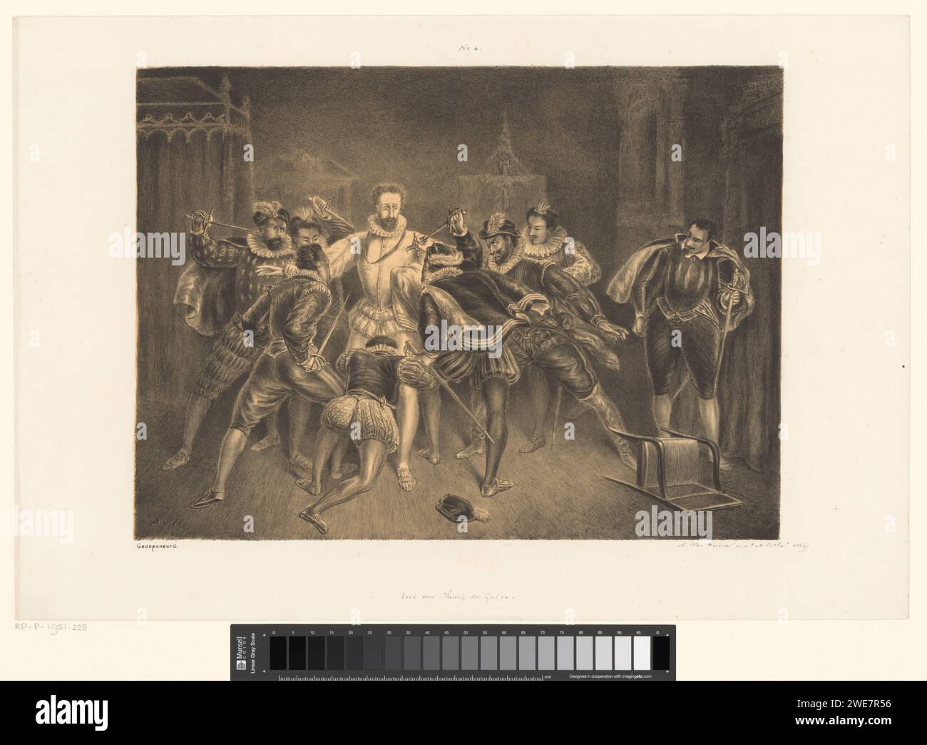 Murder of Hendrik van Guise, Alexander Ver Huell, 1866 print ...