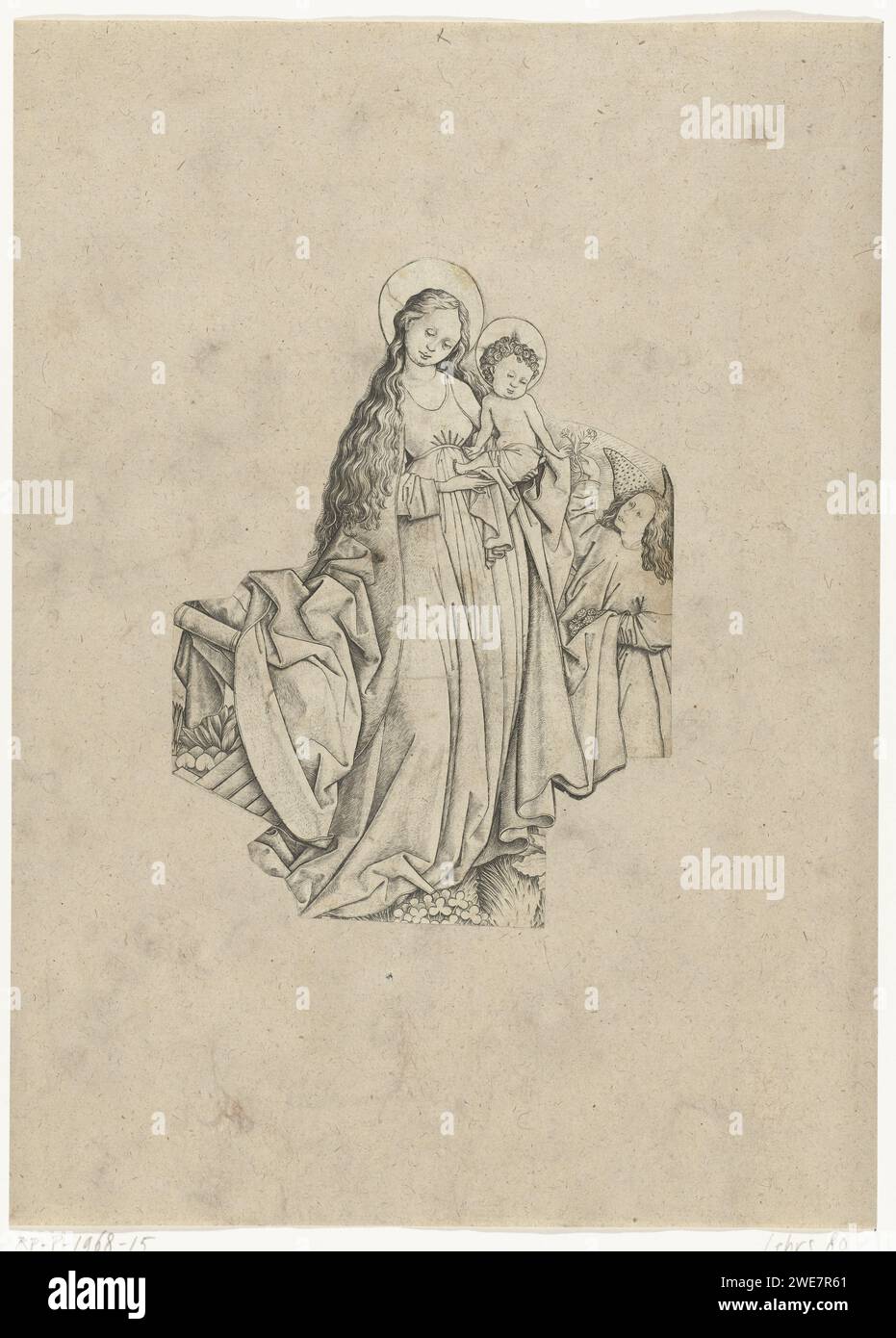Maria with child, master E.S., 1440 - 1468 print Mary with Christ child ...
