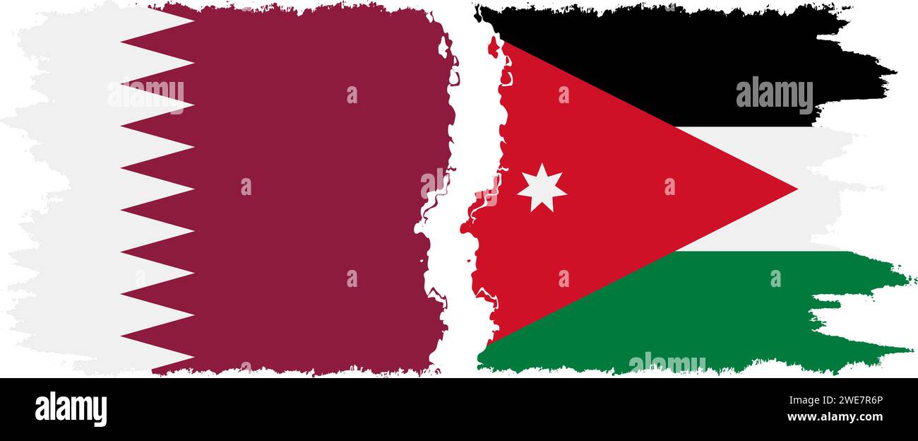 Jordan qatar flag hi-res stock photography and images - Alamy