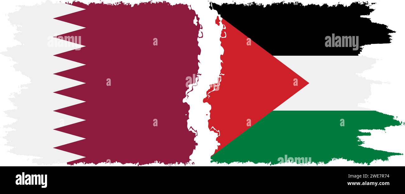 Palestine qatar flag hi-res stock photography and images - Alamy