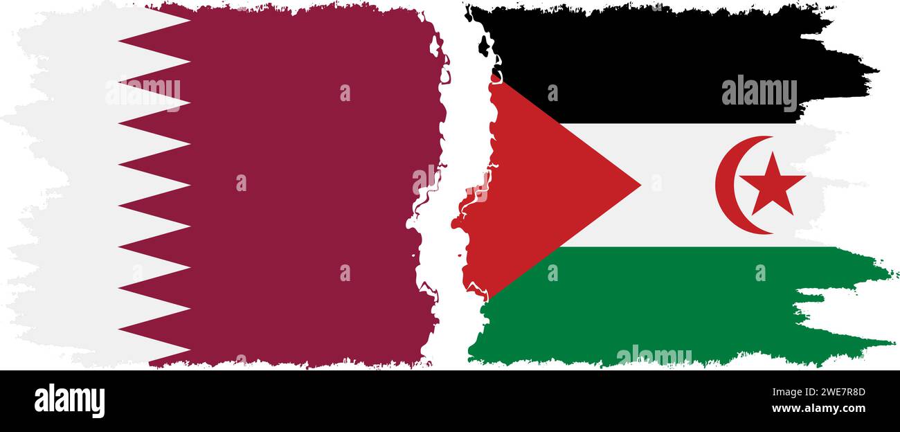 Qatar western sahara flag hi-res stock photography and images - Alamy