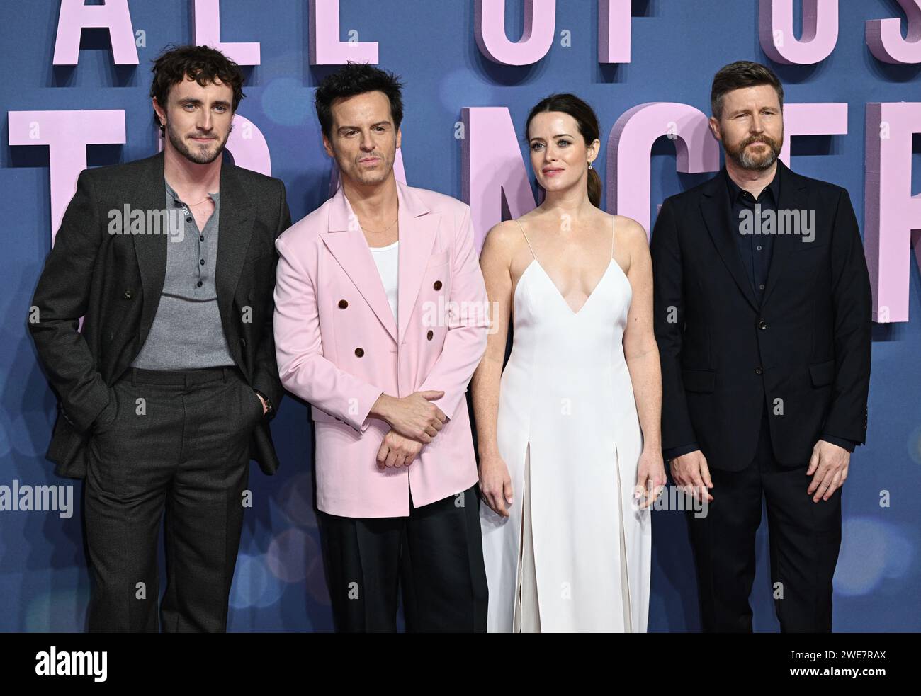 London, UK. 23rd Jan, 2024. Paul Mescal, Andrew Scott, Claire Foy and ...