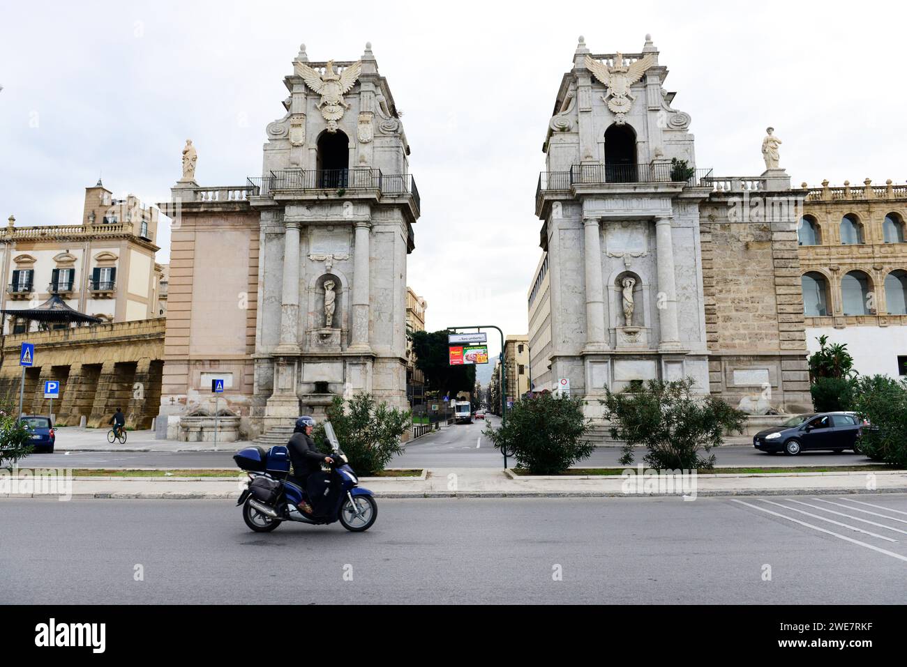 Porta Felice is a monumental gate in the city of Palermo, Sicily, Italy ...