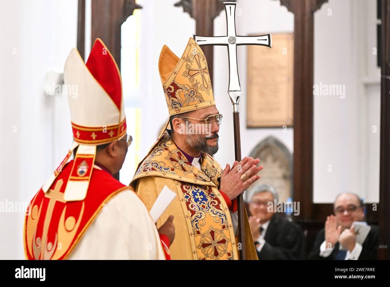 The Anglican Bishop of Singapore, Dr Titus Chung (right) was installed ...