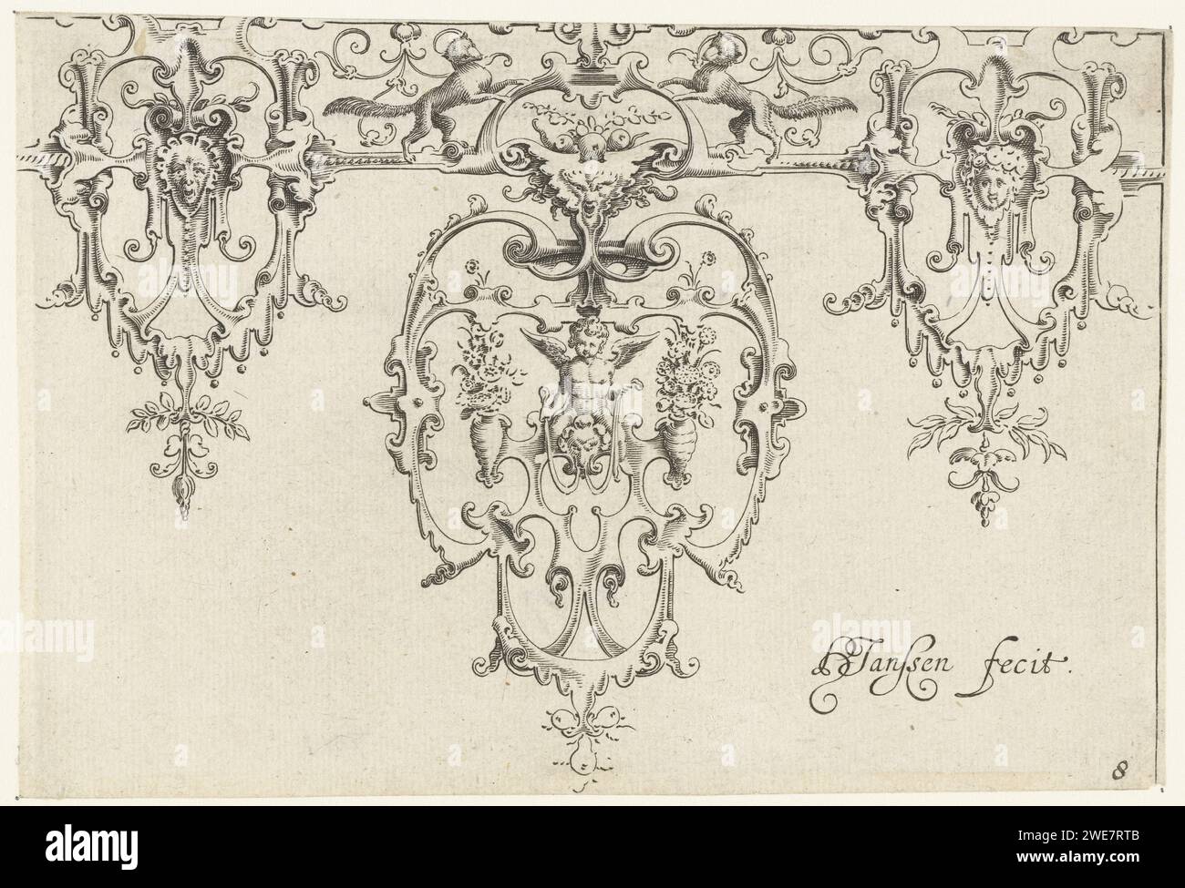 Striker with an angel on a monster head, Anonymous, After Hans Janssen ...