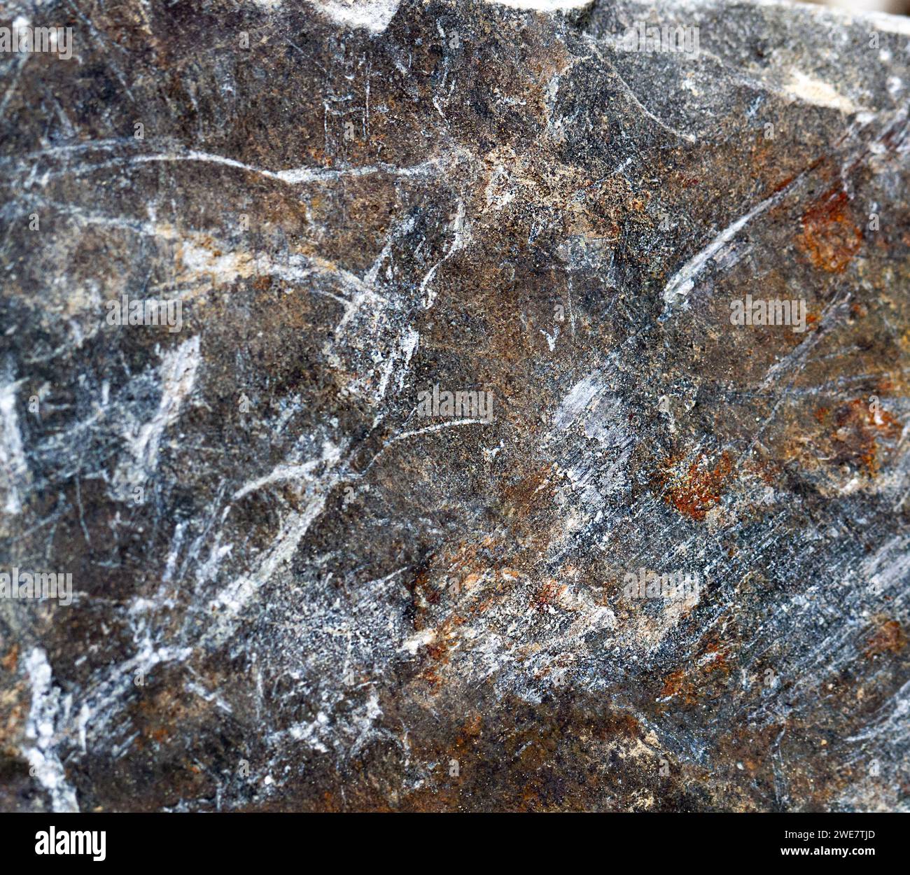 Contrast stone design with white lines on, textured rustic surface ...