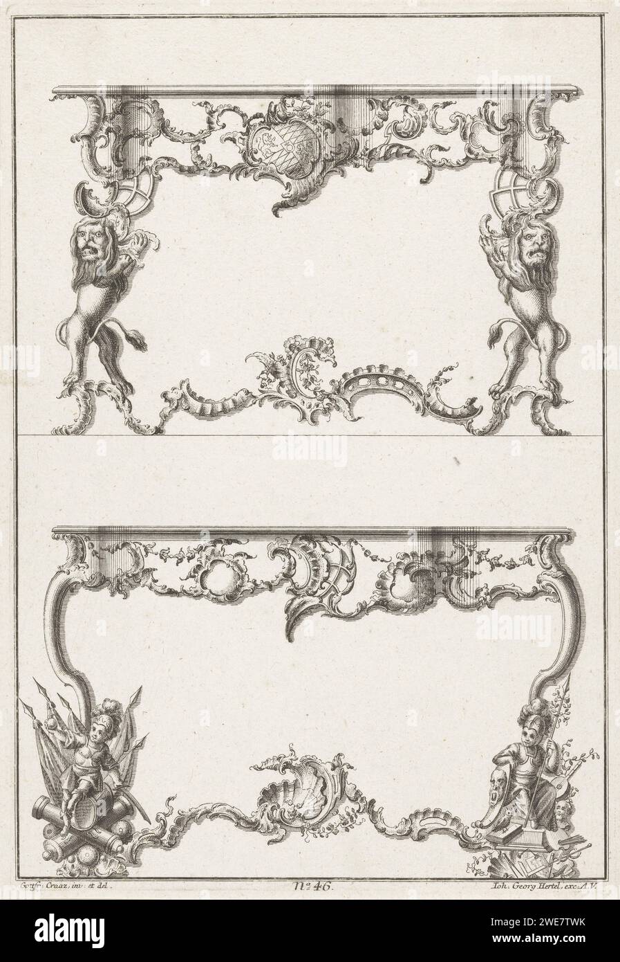Four rocaille decorations hi-res stock photography and images - Alamy