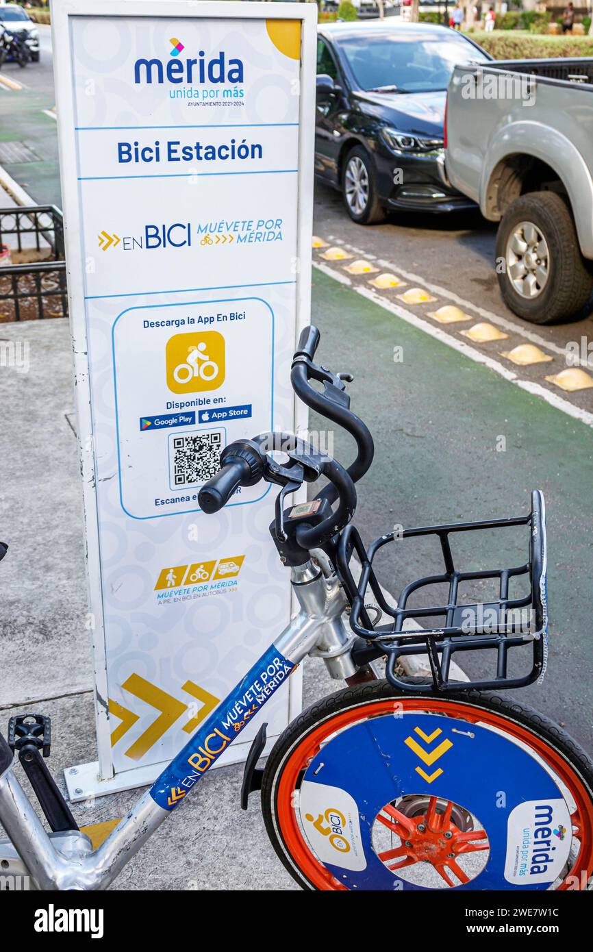 Merida Mexico,Zona Paseo Montejo Centro,bicycle share system bike,En ...