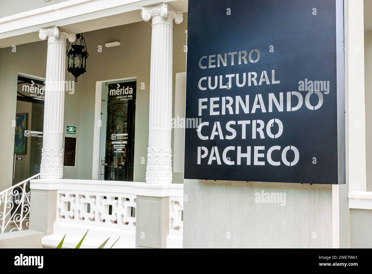 Merida Mexico,Zona Paseo Montejo Centro,sign Fernando Castro Pacheco ...