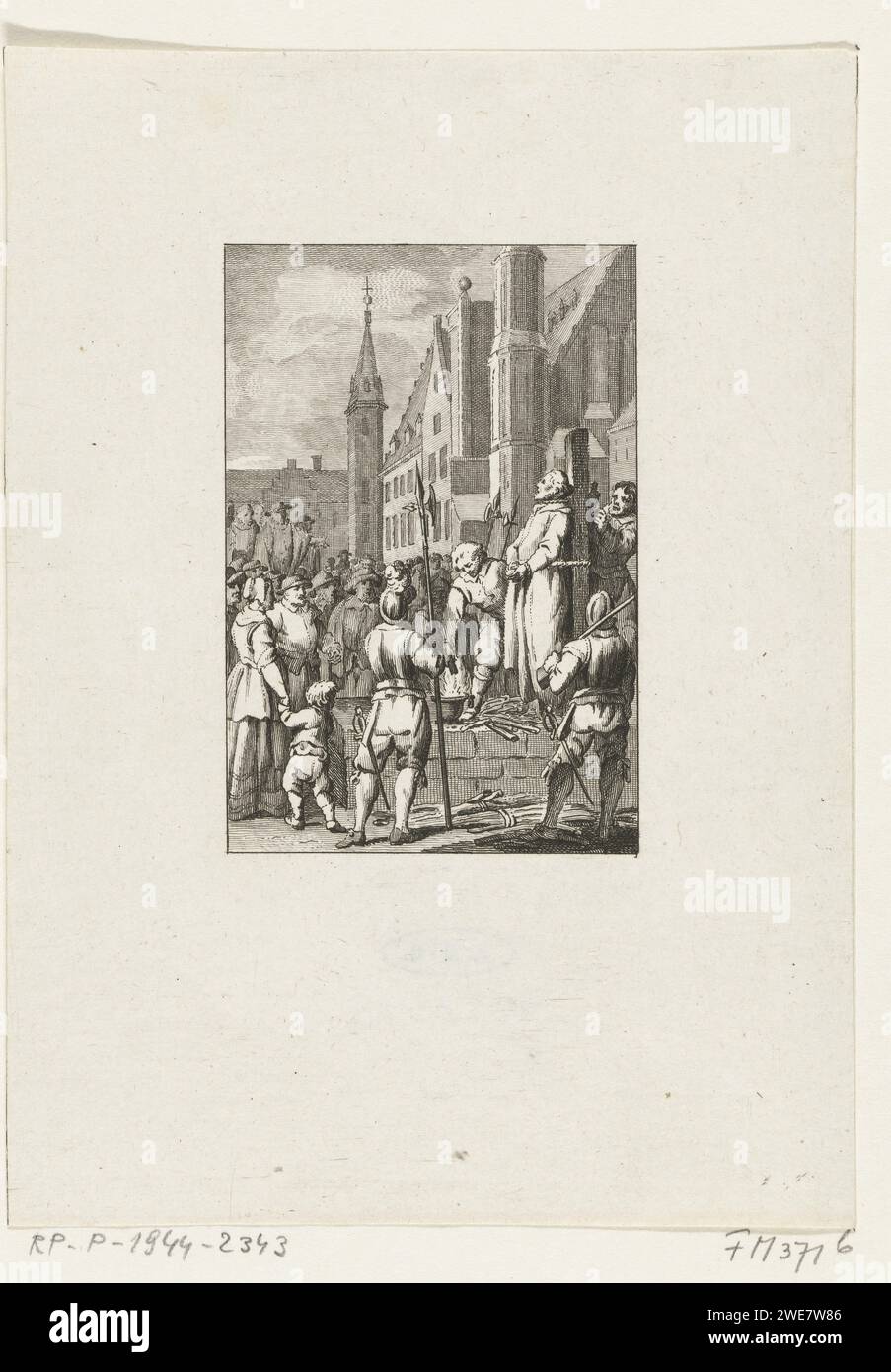 Marteld death of Jan de Bakker, 1525, Reinier Vinkeles (I), After ...