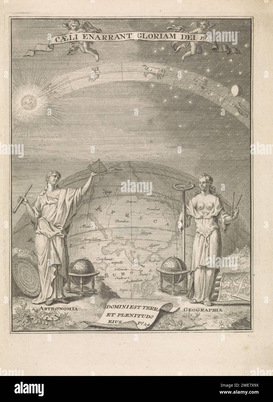 Astronomy and geography with measuring instruments, Leonardus Valck ...
