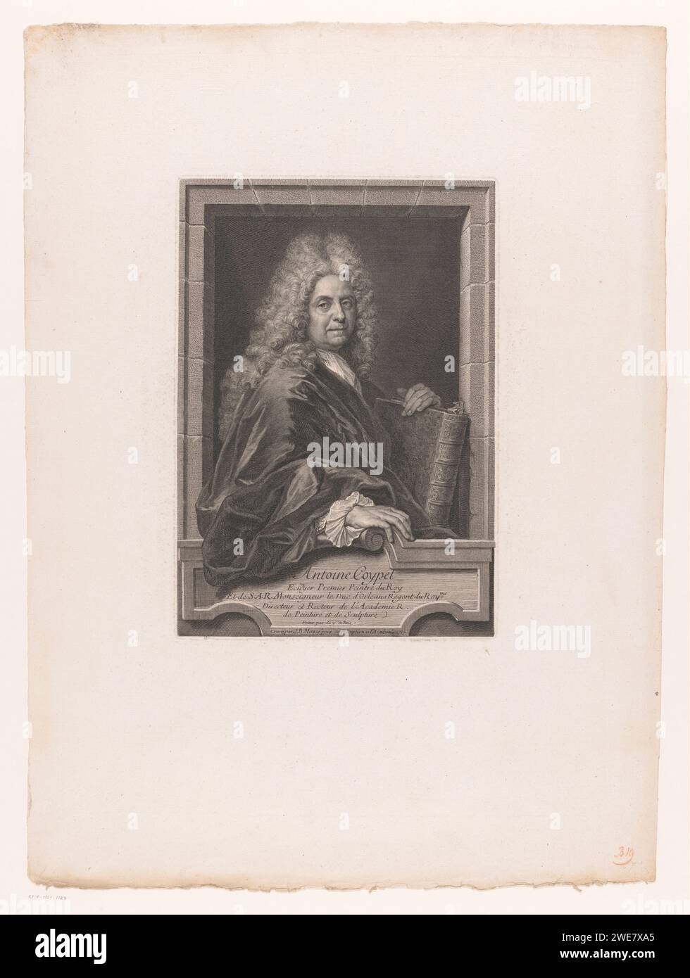 Portret van Antoine Coypel, Jean Baptiste Massé, After Antoine Coypel ...